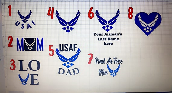 Air Force Vinyl Decals | Etsy