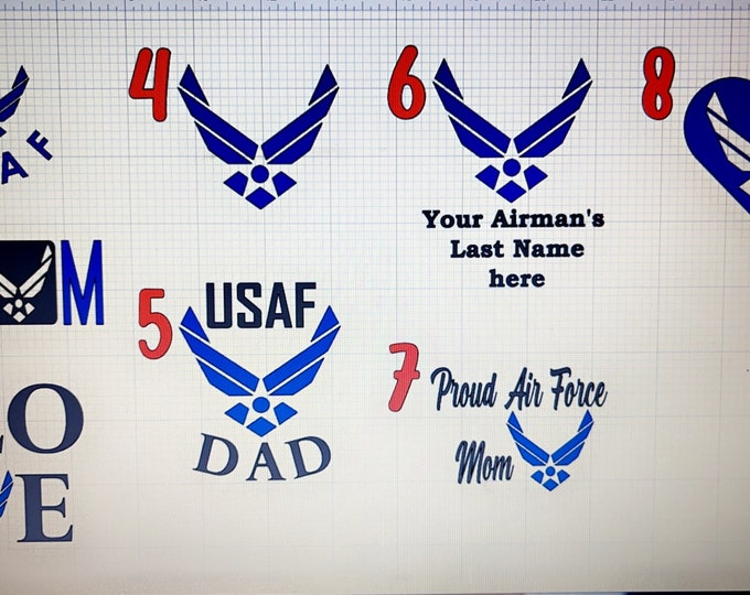 Air Force Vinyl Decals - Etsy