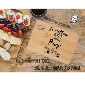 Planche à découper papy personnalisé / planche apéro papy/ cadeau fête ...