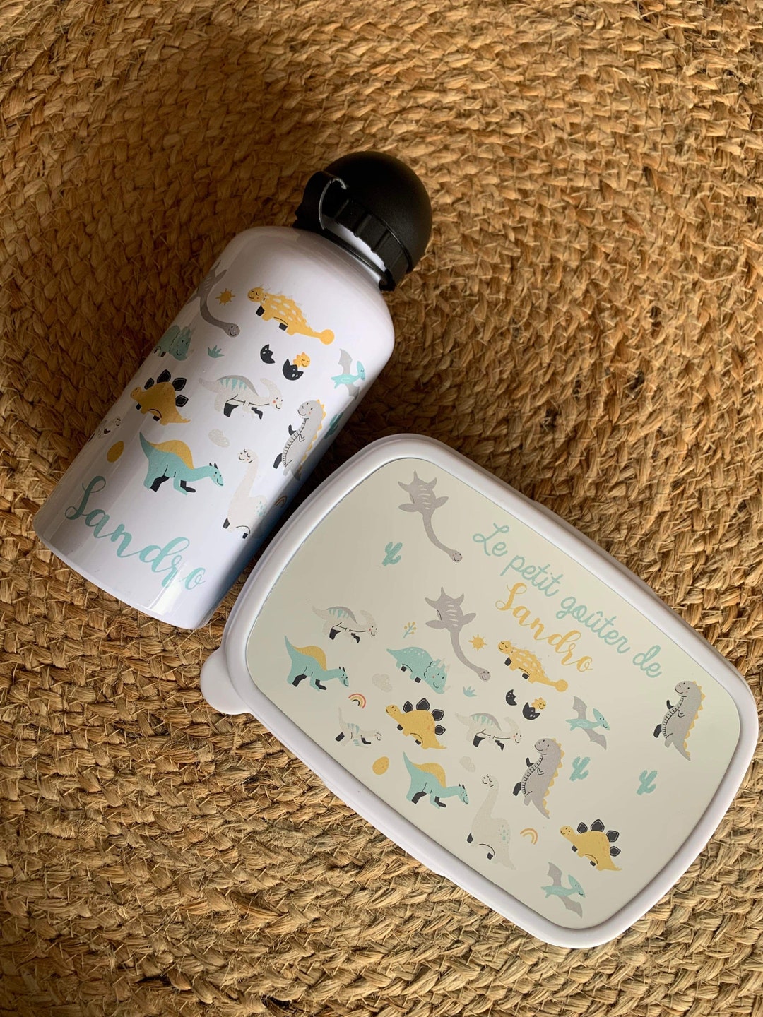Gourde personnalisé / boîte à goûter personnalisé / ensemble maternelle ...