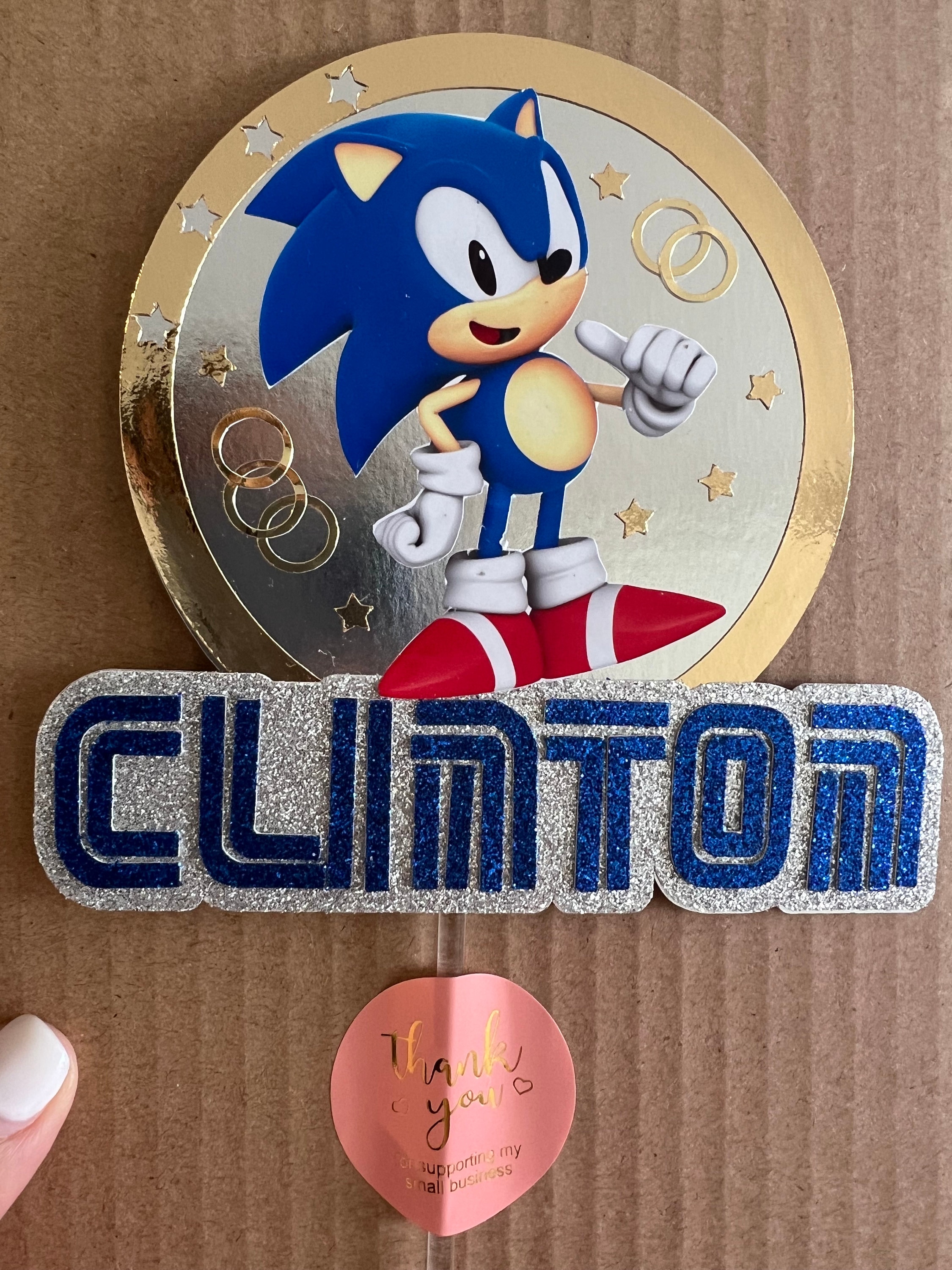 Sonic the Hedgehog Cake Topper - Etsy
