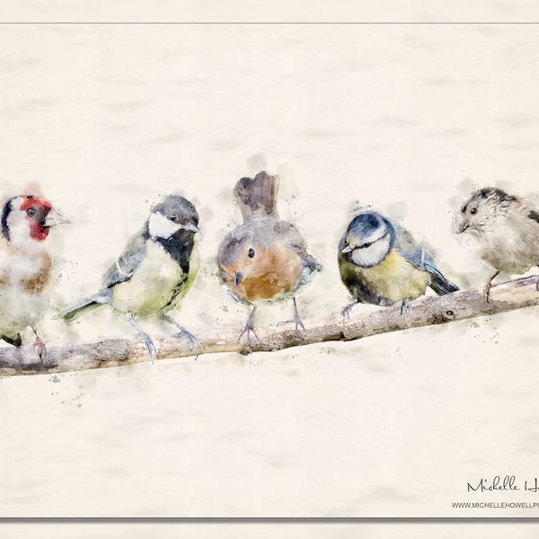 Watercolor Bird - Etsy UK