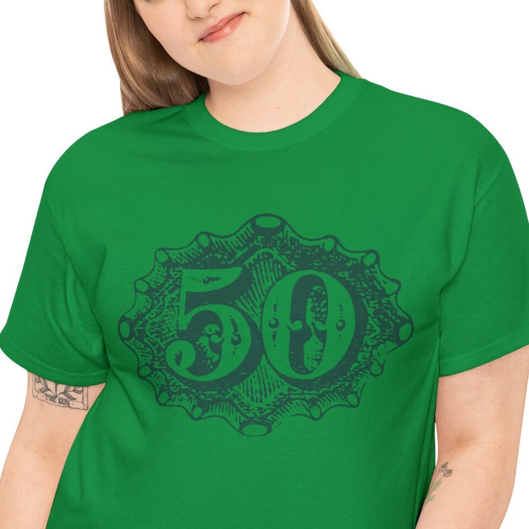 Fifty, 50, Vintage Fifty Dollar Bill Design, Vintage 50, Fun Design for ...