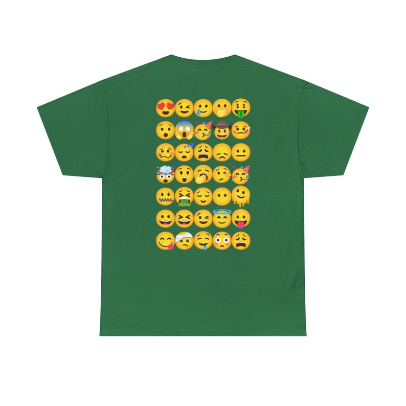 LOVE EMOJIS, Front and Back Design of Emojis, Heavy Cotton Tee - Etsy
