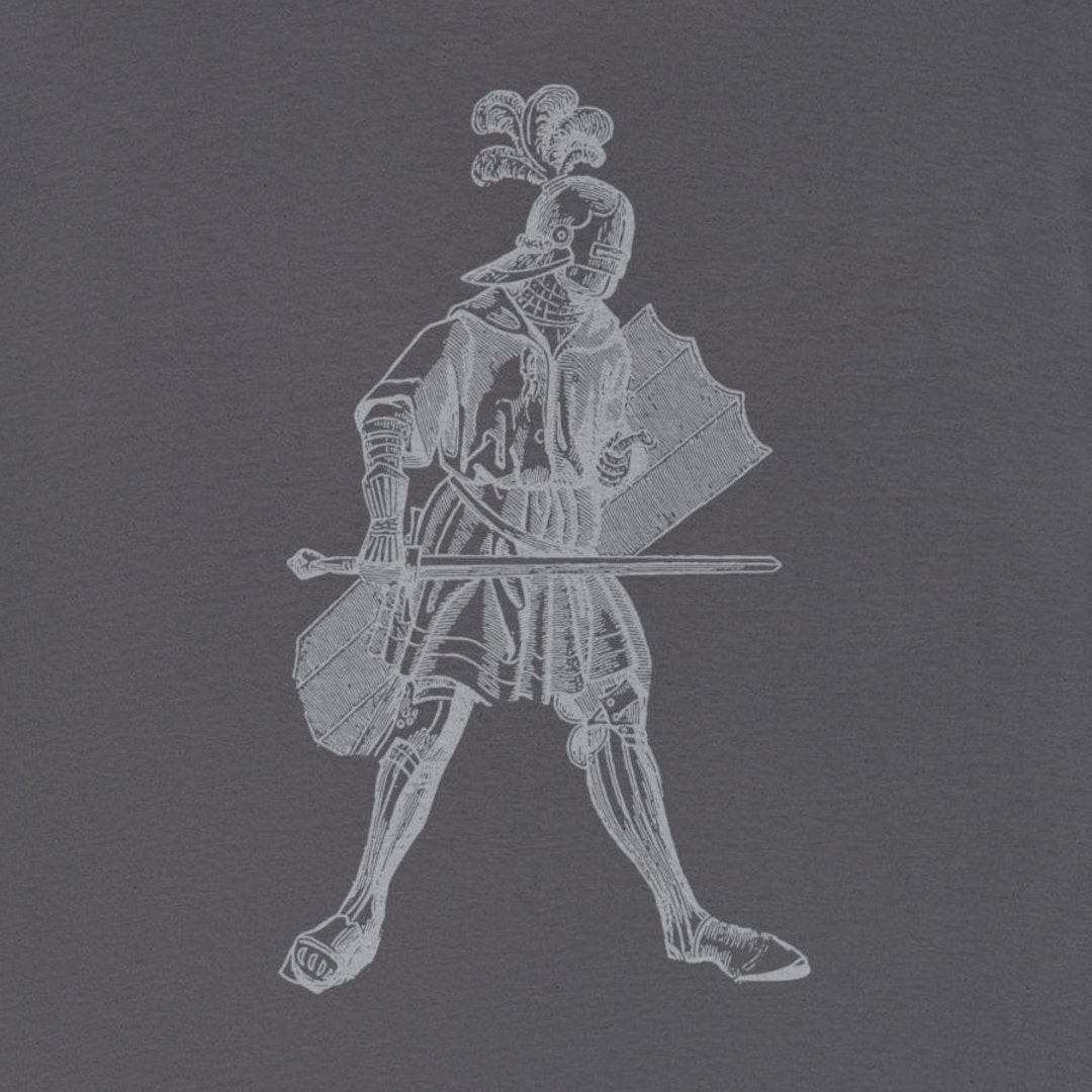 Knight in Armor, Vintage Etching of a Knight, Knight Mascot, Game Night ...