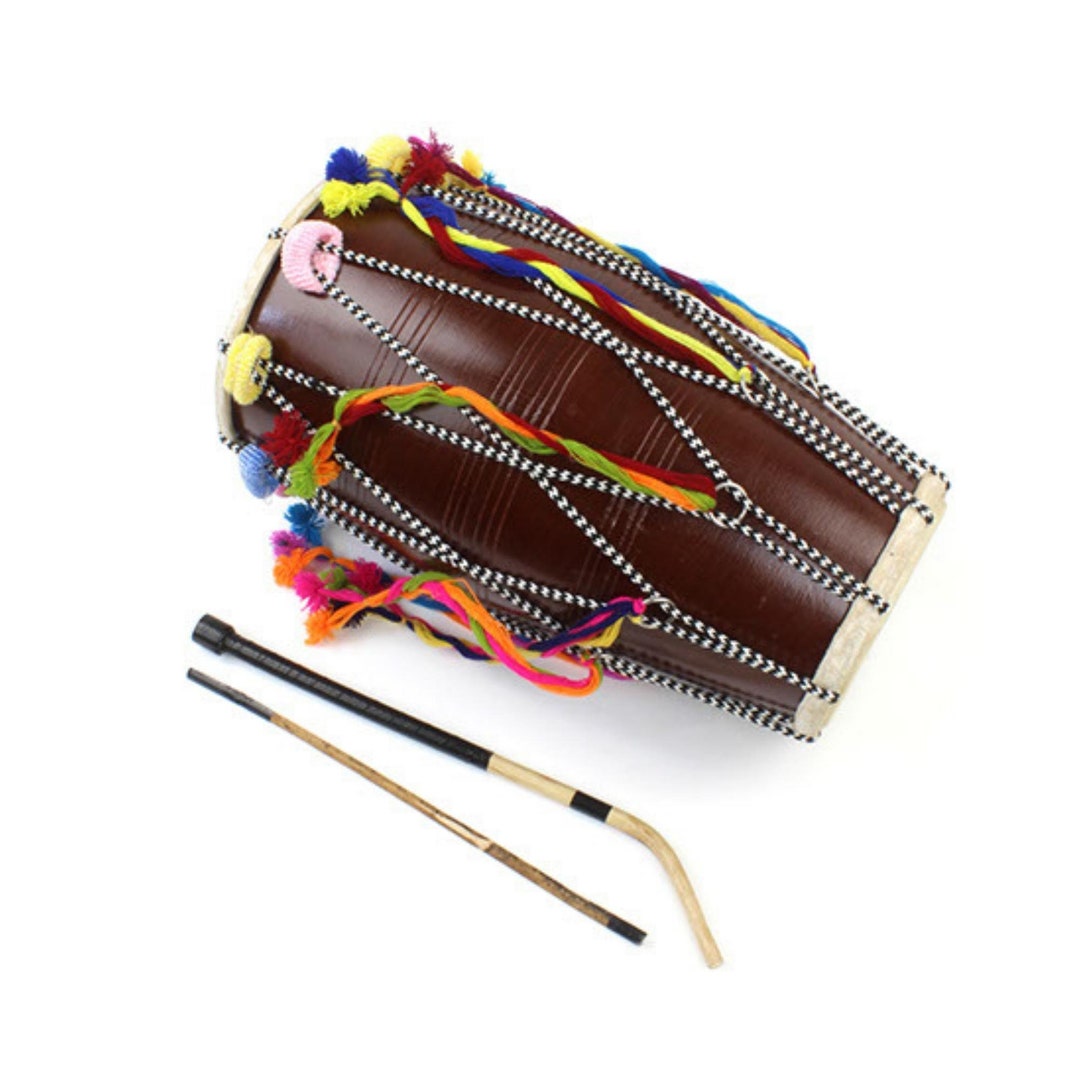 Punjab Bhangra Dhol Drum Indian Musical Instrument 45cm - Etsy