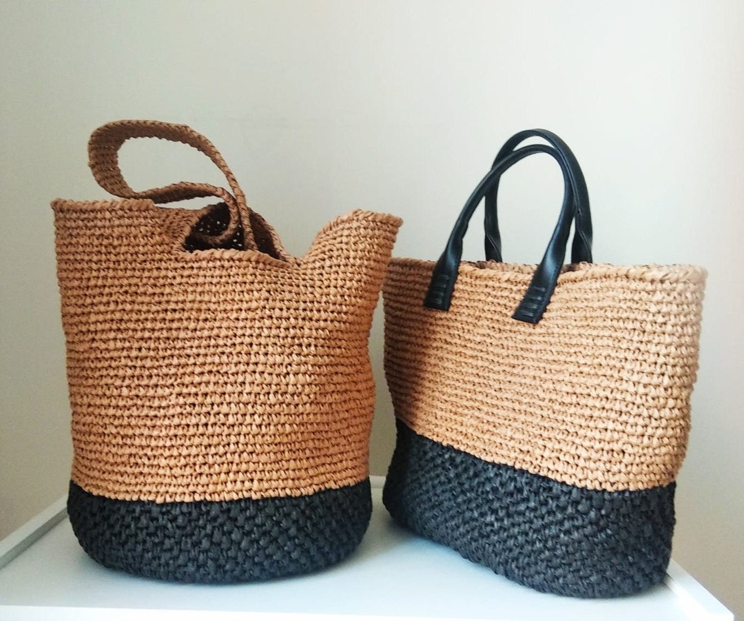 Handmade Raffia Beach Bag: Eco-friendly and Stylish Tote for Your Sunny ...