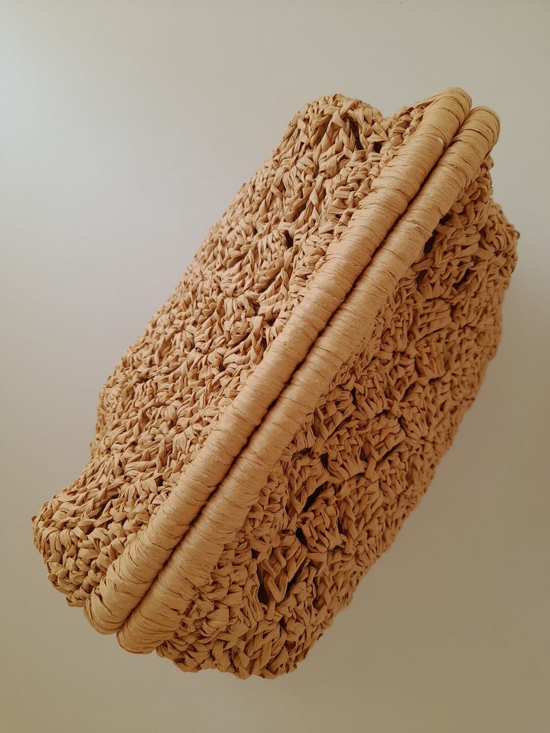 Handcraft Raffia Clutch Bag, Raphia Clutch Bag, Knit Raffia Clutch ...