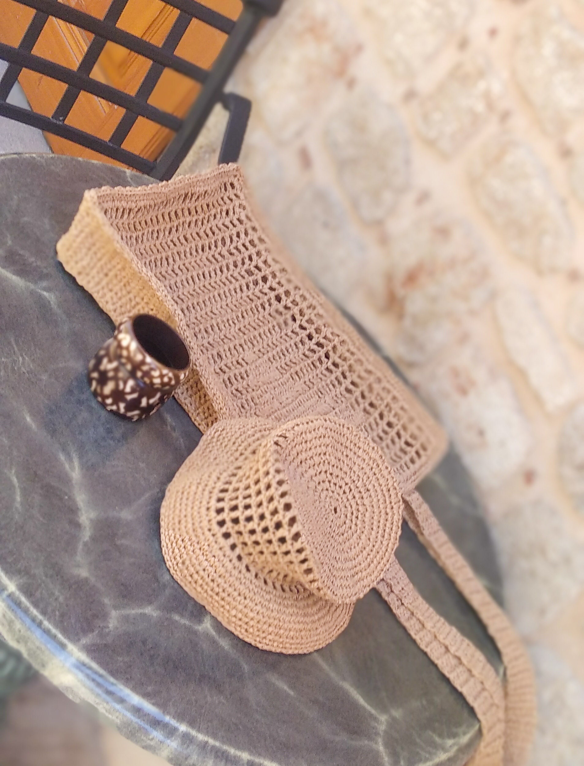 Handmade Raffia Net Bag And Hat Raffia Net Bag And Hat Straw Net Bag