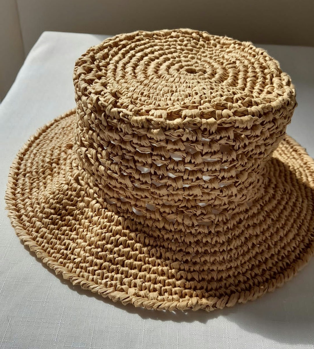 Handcraft Raffia Net Bucket Hat - Etsy