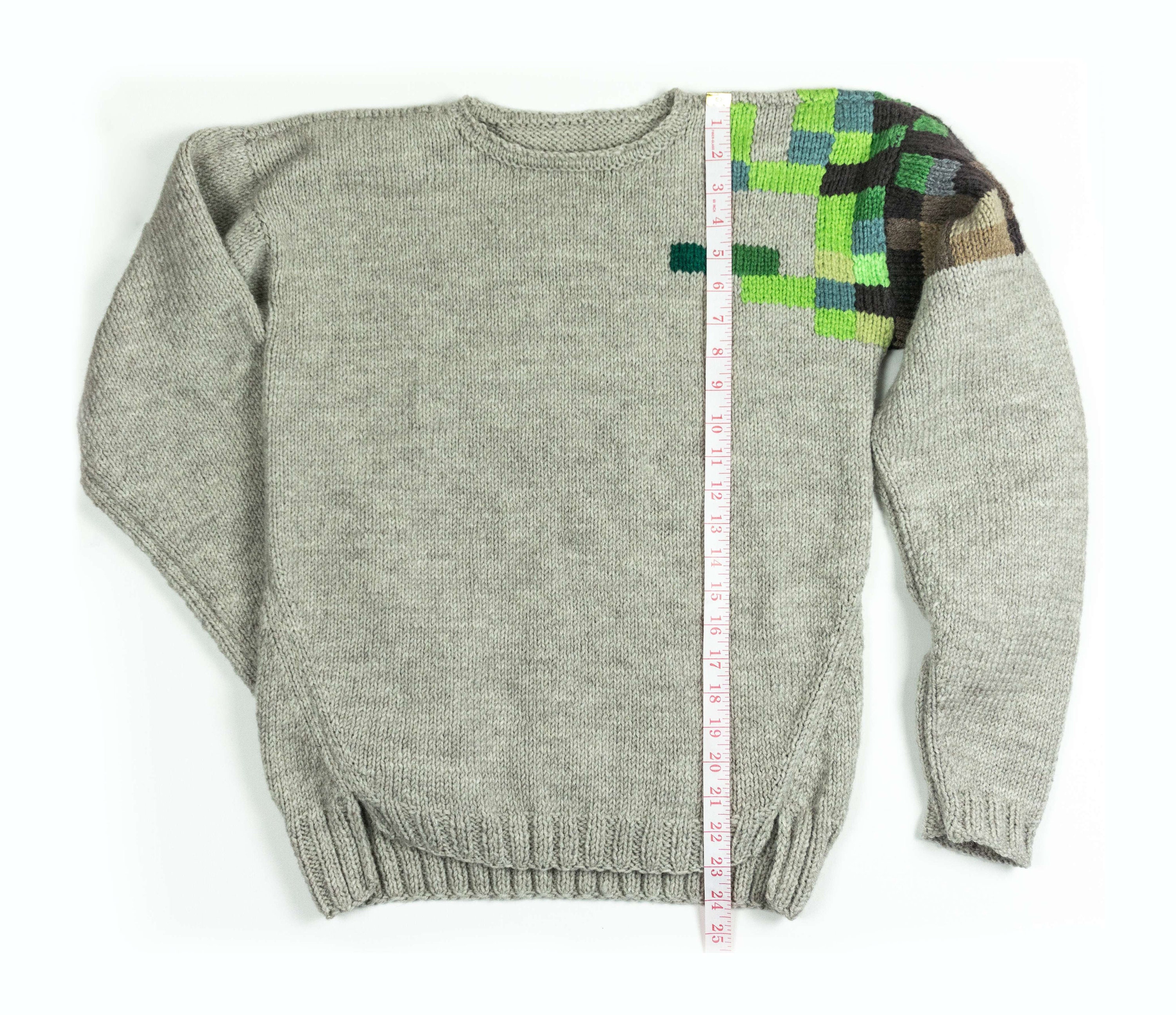 Minecraft Theme Unisex Hand Knitted Sweater - Etsy