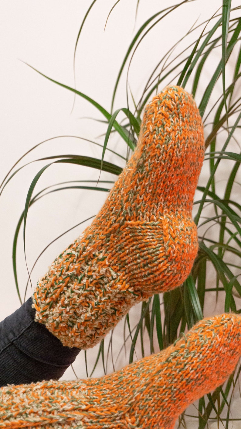 Hand Made Knitted Socks "recycled" Look Edition! - Etsy
