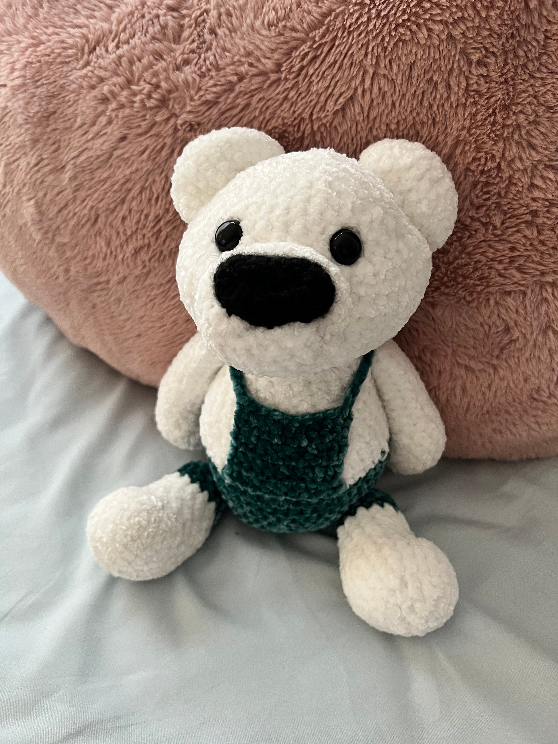 Cute Velvet Animaguri Polar Bear With Overalls - Etsy