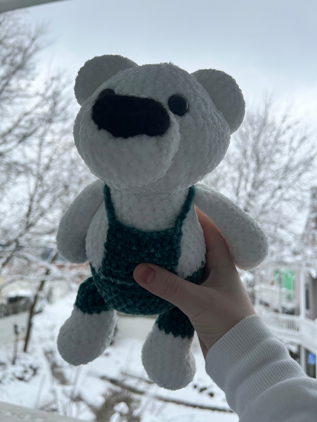 Cute Velvet Animaguri Polar Bear With Overalls - Etsy