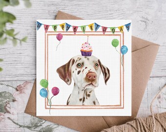 Dalmatian Happy Birthday Card - Etsy