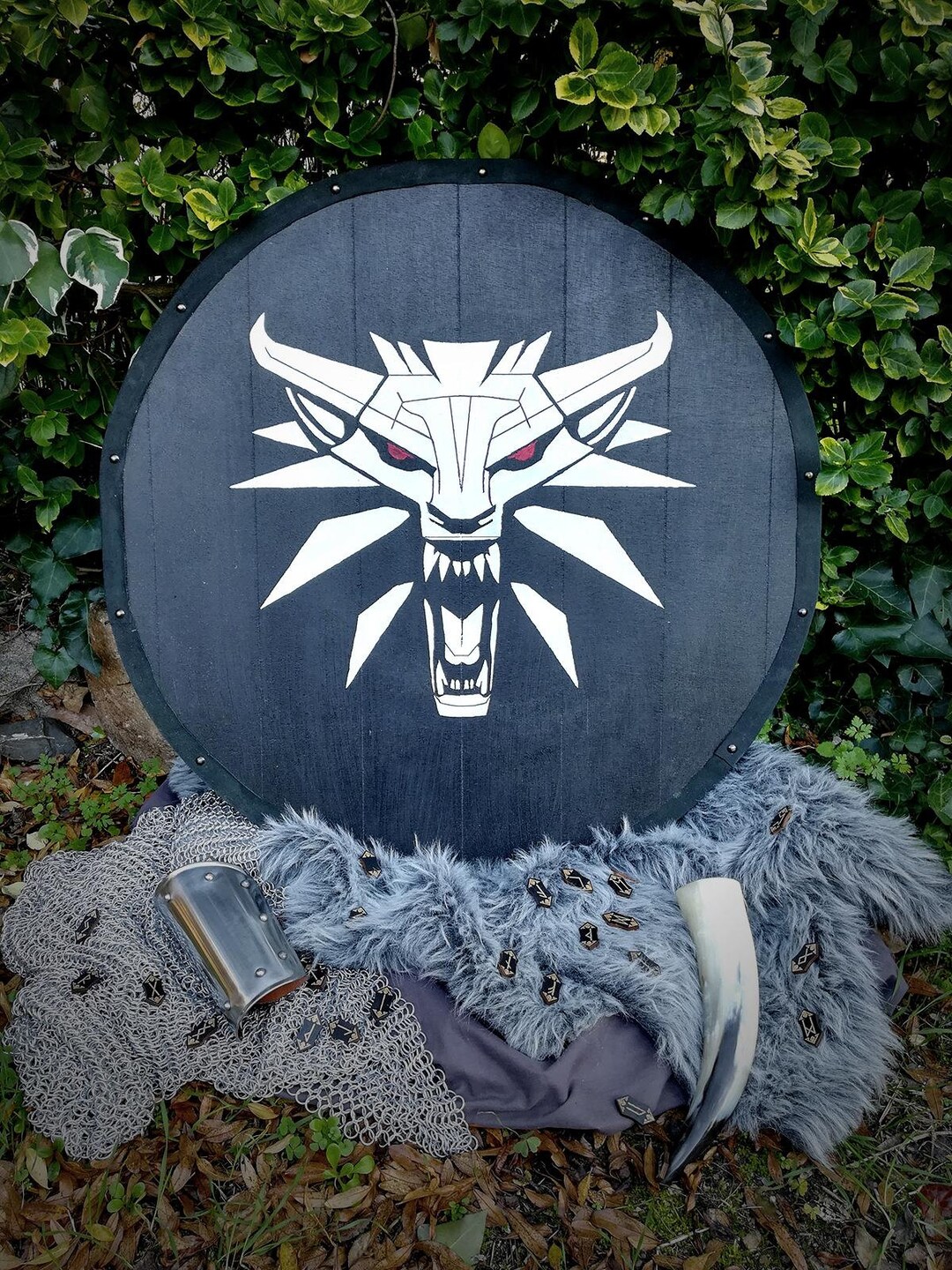 The Witcher Viking Shield - Wolf School - Etsy