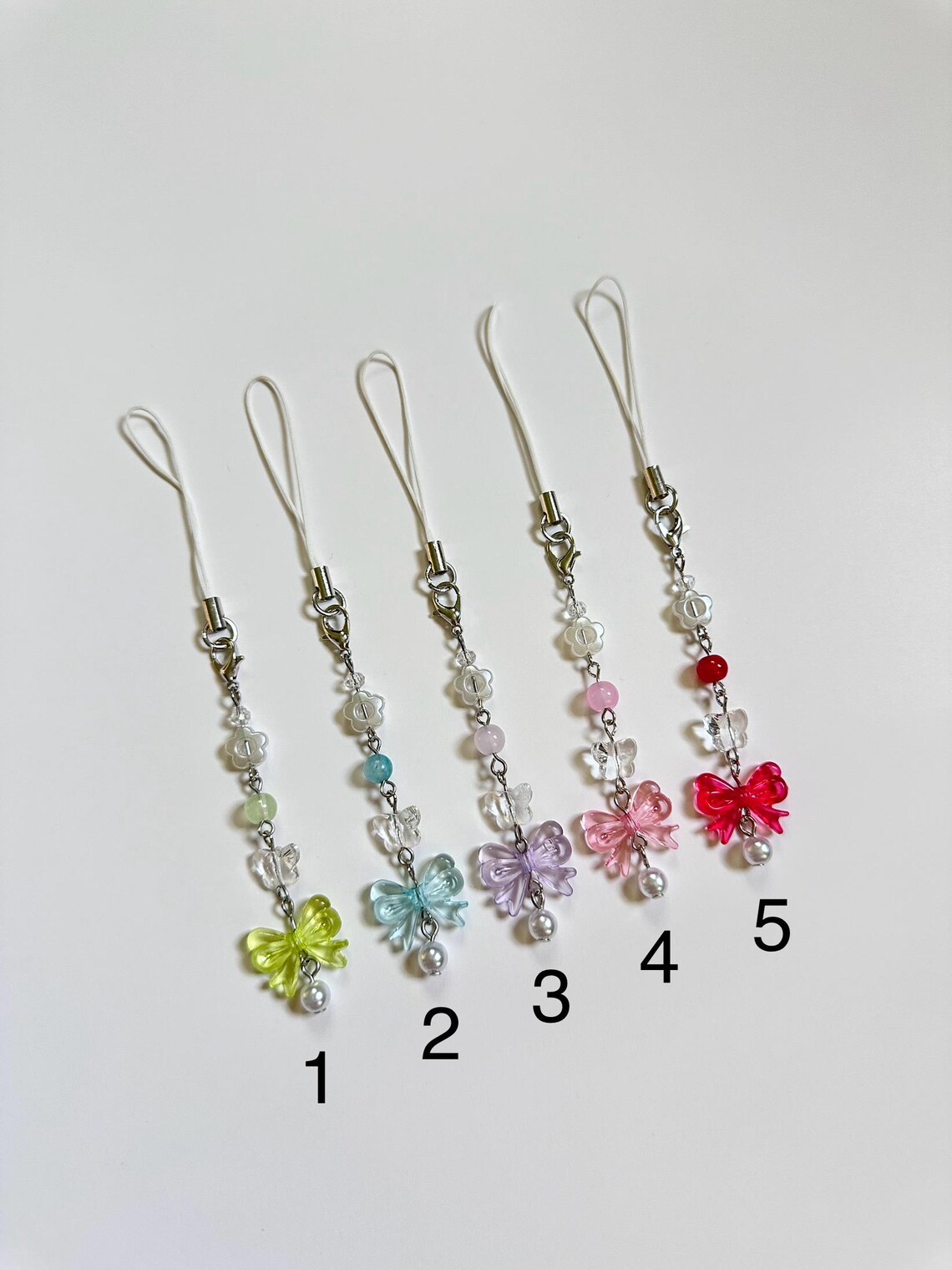 Colorful Bow Detachable Strap Phone Charm Phone Accessories Bag Charm ...