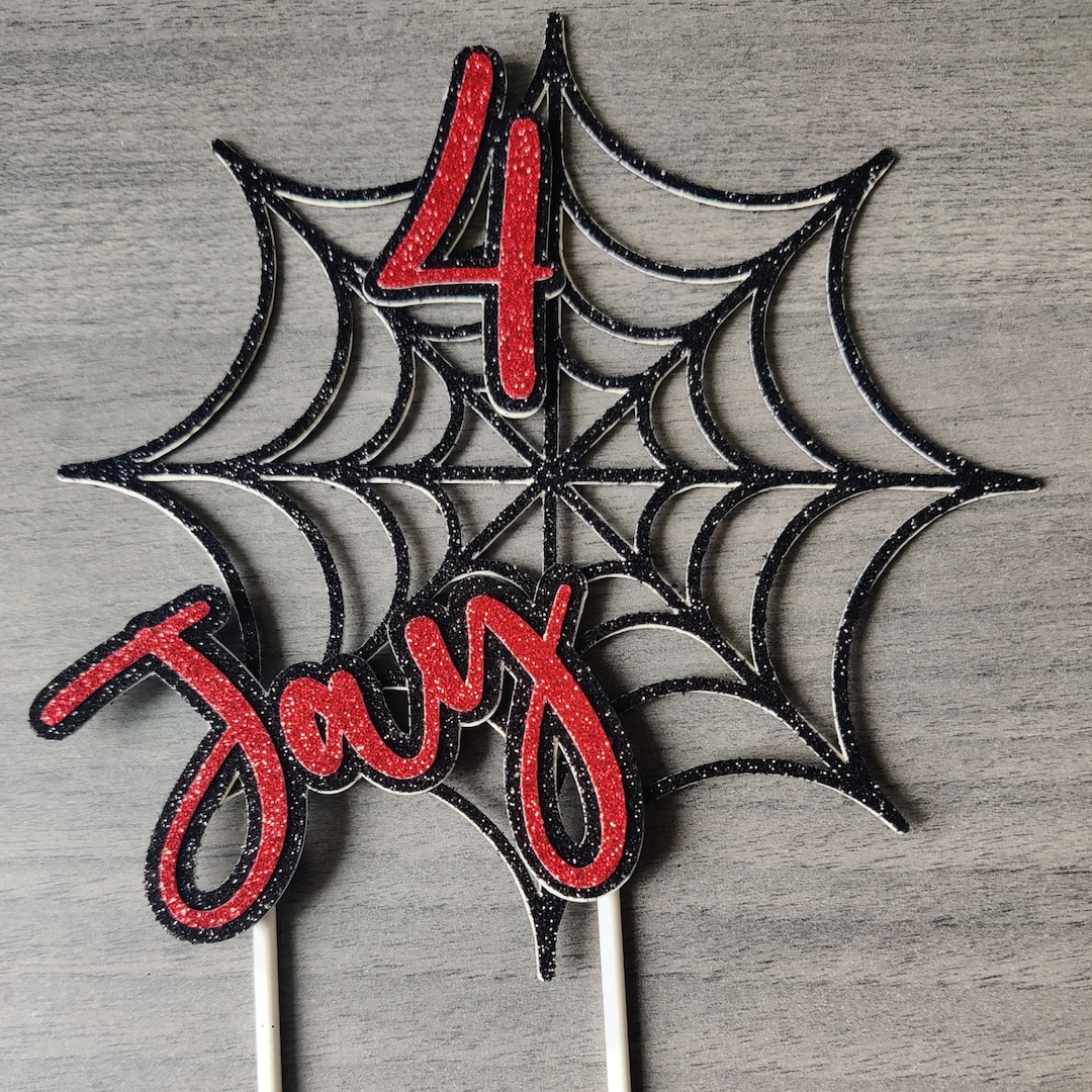 Personalised Spider-web Cake Topper Marvel Themed Cake Topper With ...