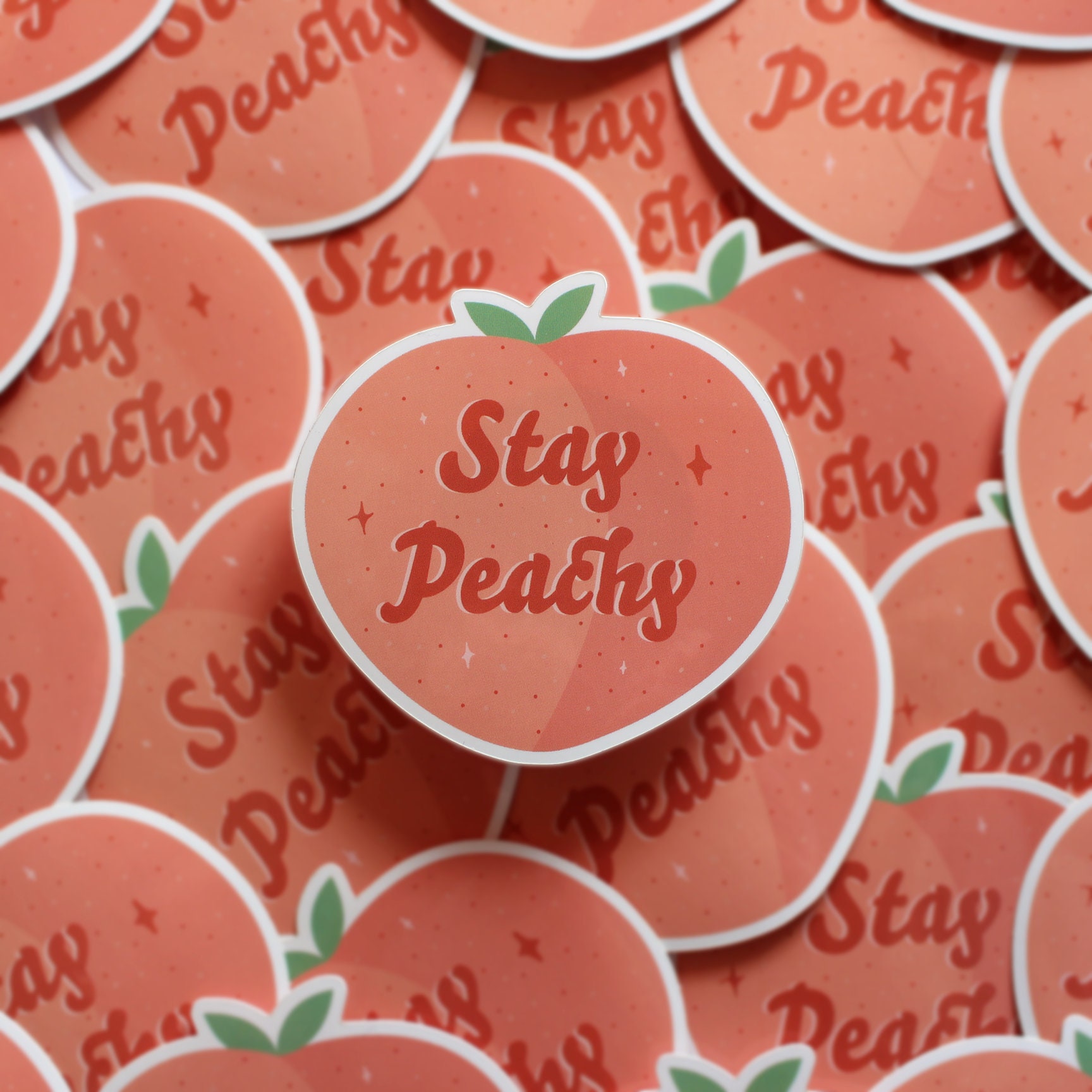 Stay Peachy Sticker Aesthetic Candy Inspired Sticker | Etsy