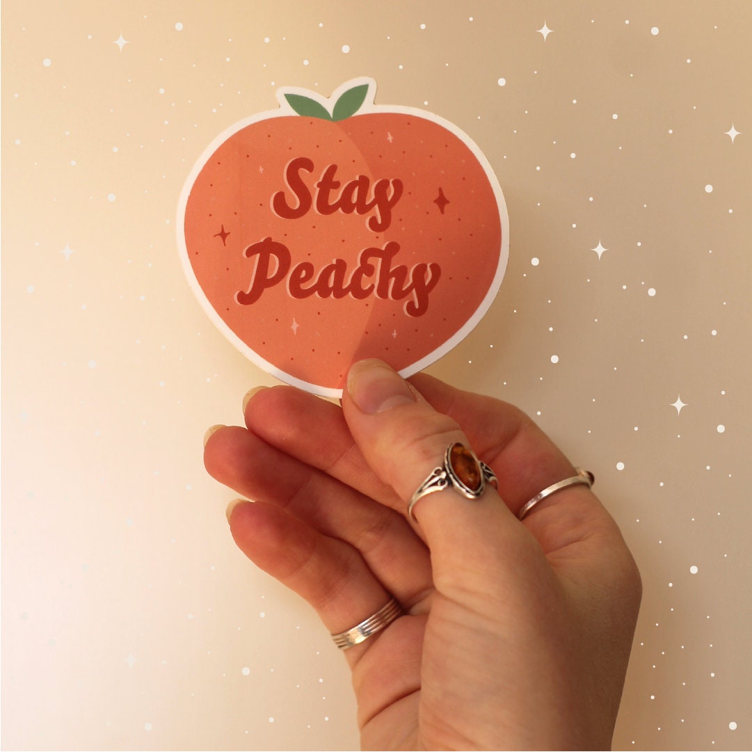 Stay Peachy Sticker Aesthetic Candy Inspired Sticker | Etsy