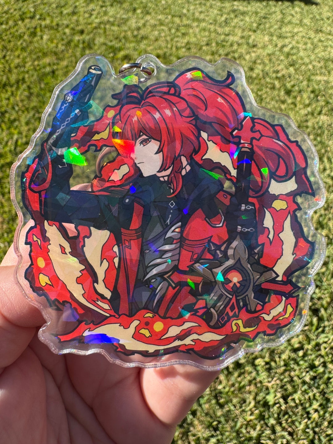 Genshin Impact PYRO Keychains Diluc-klee-hutao - Etsy