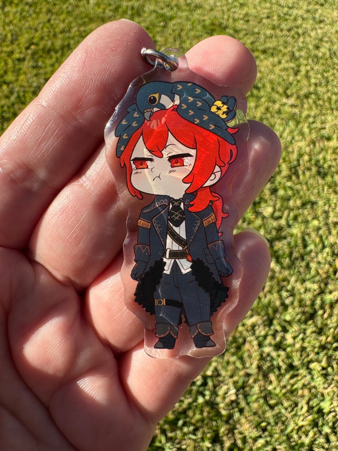 Diluc Genshin Impact Chibi Keychain - Etsy