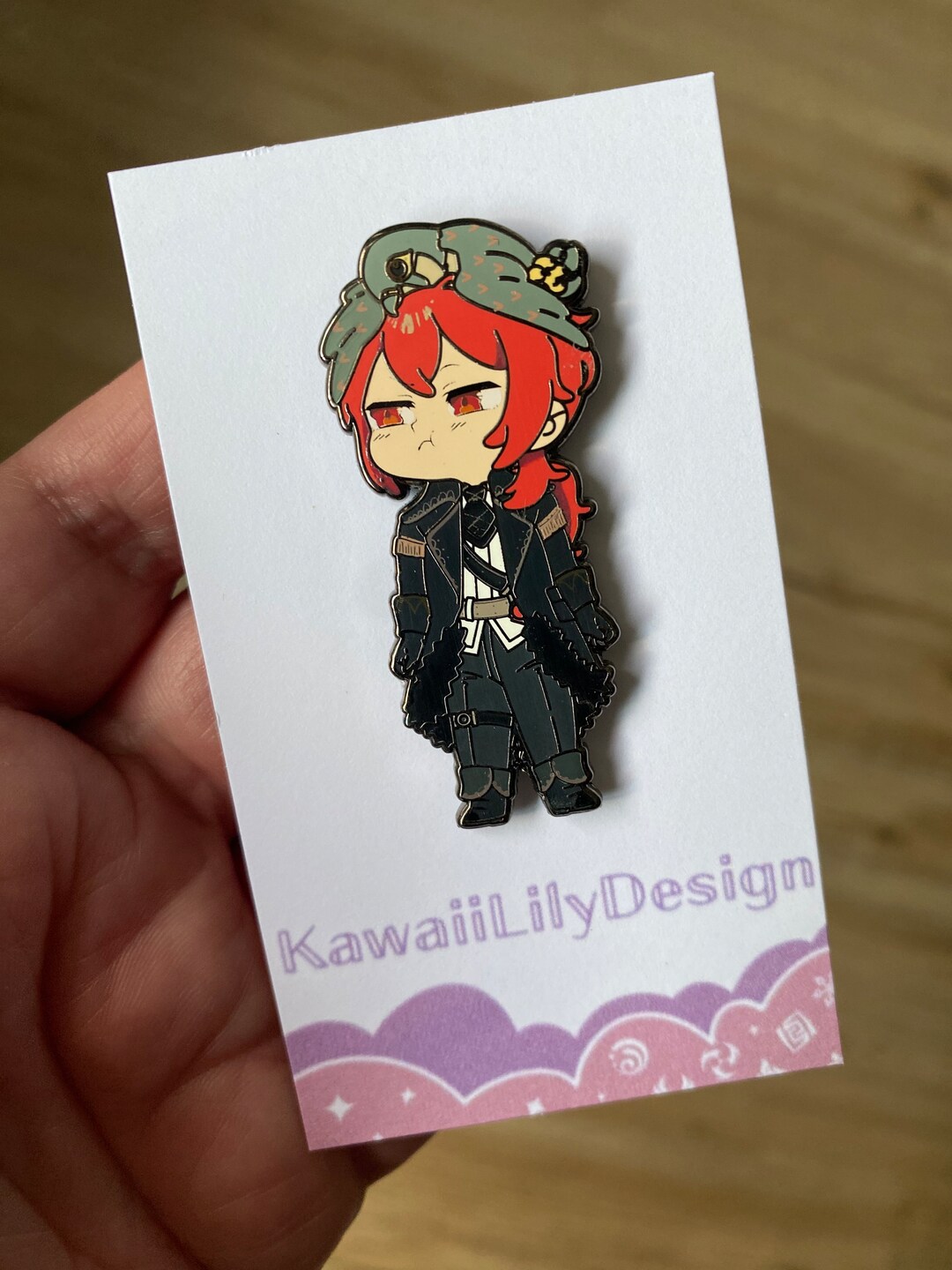 Genshin Diluc Chibi Pin - Etsy