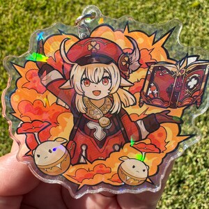 Genshin Impact PYRO Keychains Diluc-klee-hutao - Etsy