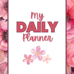 Pink Floral Daily Planner: Printable 7-day Schedule (PDF) - Etsy