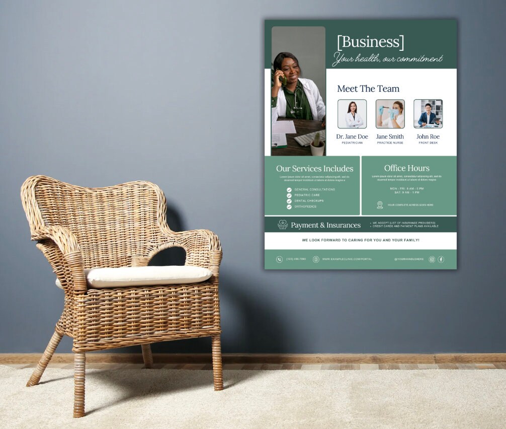 Healthcare Flyer | New Patient Information Flyer Canva Template | Home ...