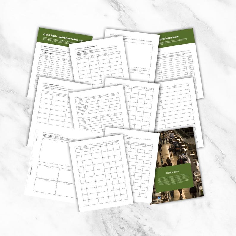 Trade Show Planner Template – 23-page Editable Vendor Organizer for ...