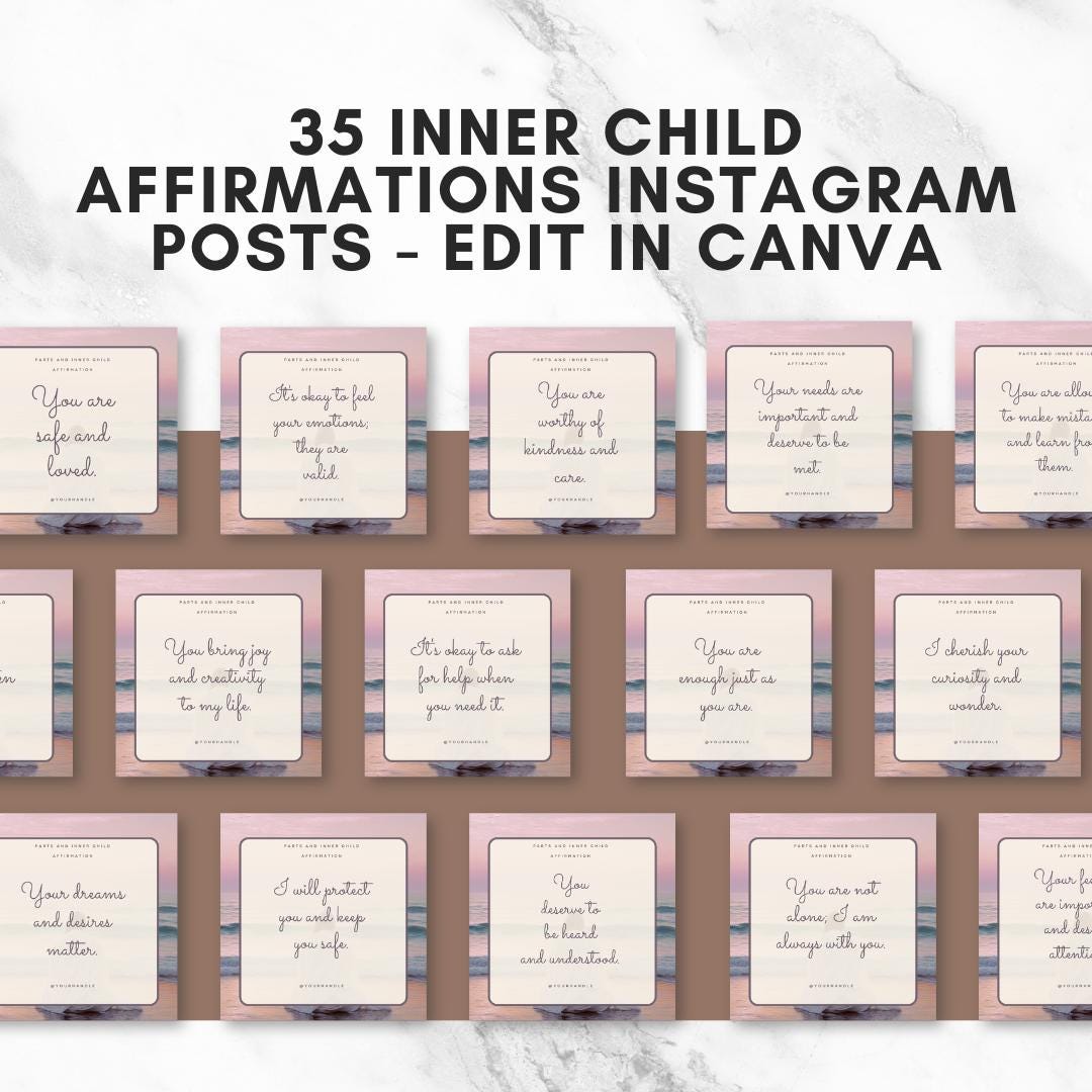 Inner Child Affirmation Instagram Posts: Self-care for Counselors ...
