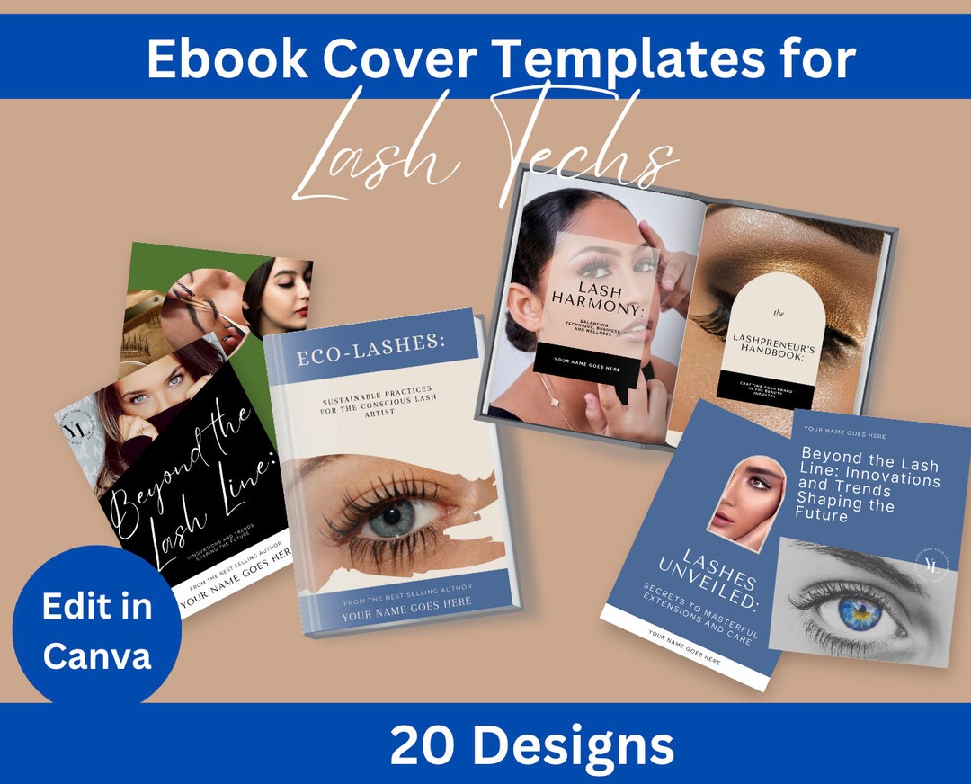 Ebook Cover Template for Lash Techs | Canva Template | Manual Ebook ...