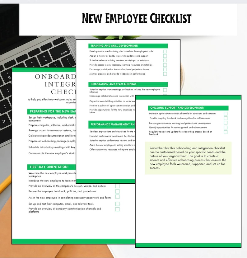 New Hire Checklist | Human Resource | Editable Canva Template | Welcome ...