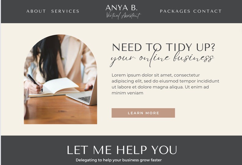 Virtual Assistant Website Template | Virtual Assistant Website ...