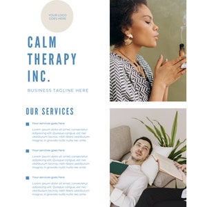 Therapist Marketing Flyer | Counseling Flyer | Canva Template ...