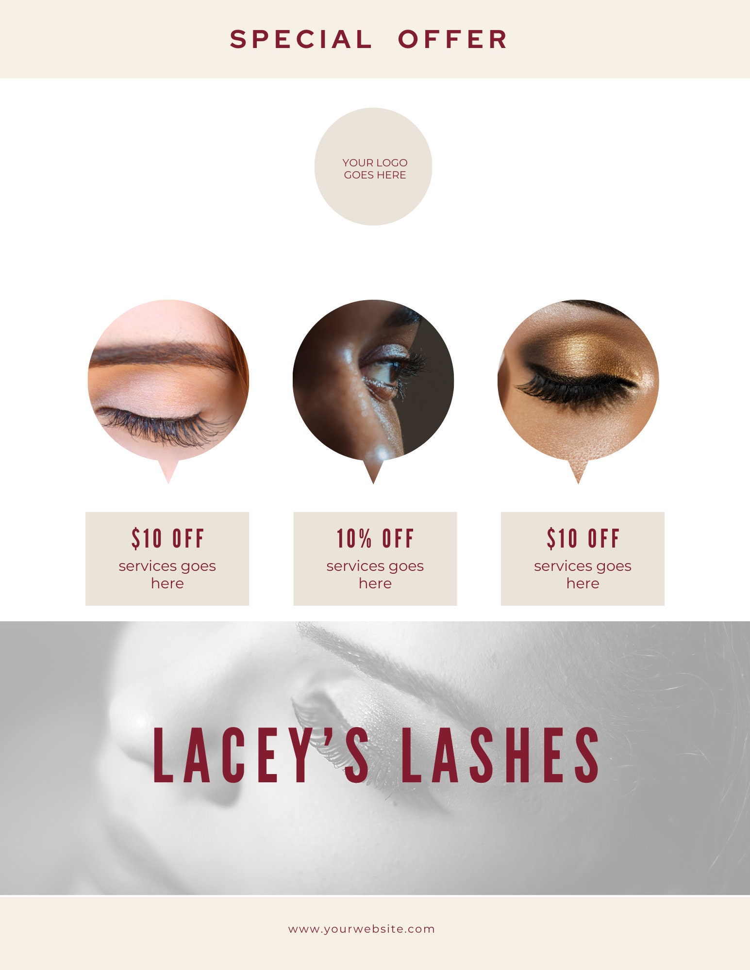 Lash Flyer Walk in Canva Flyer Template Stylist Walk-in Editable Flyer ...