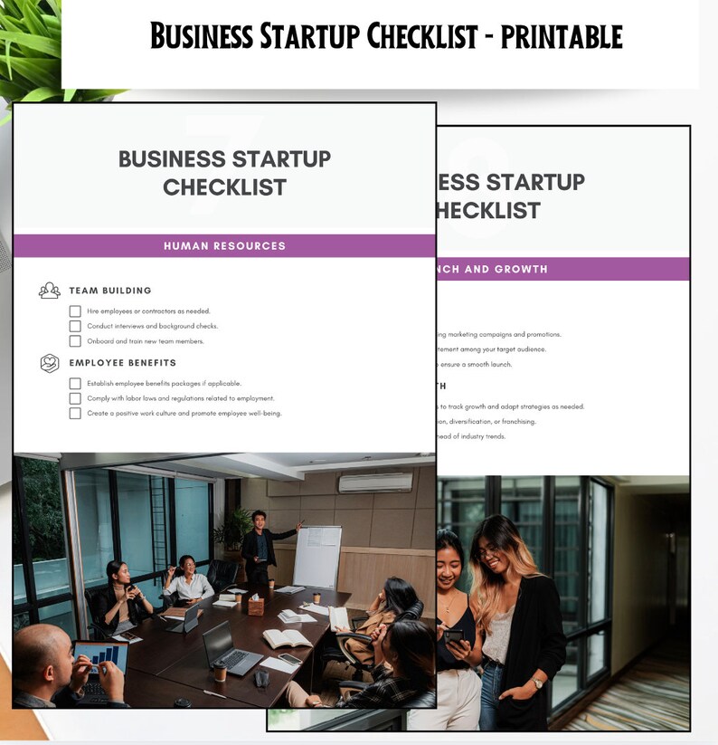 Business Startup Checklist Office Organizer Business Launch New ...