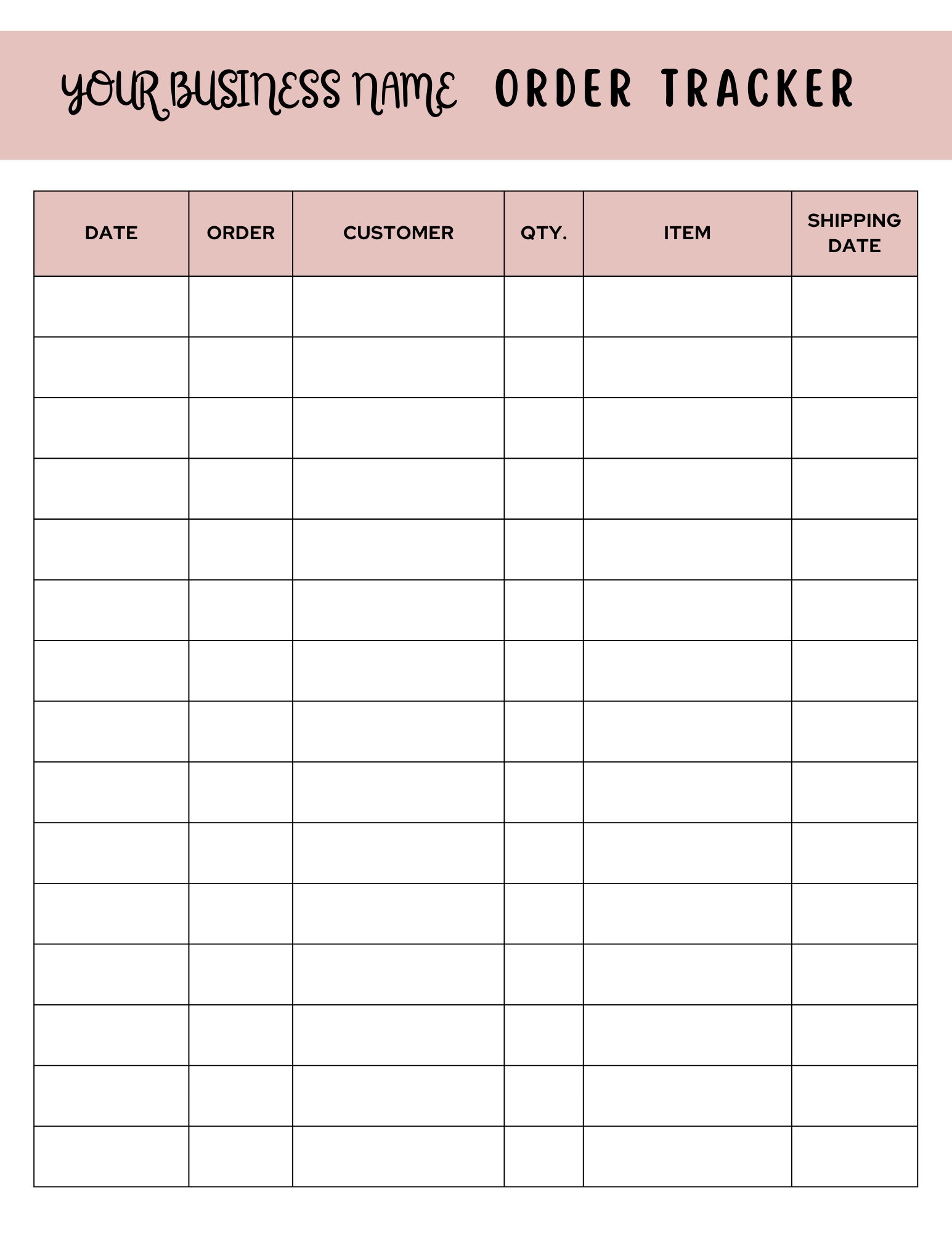Bakery Business Forms Price List Order Forms Editable - Etsy