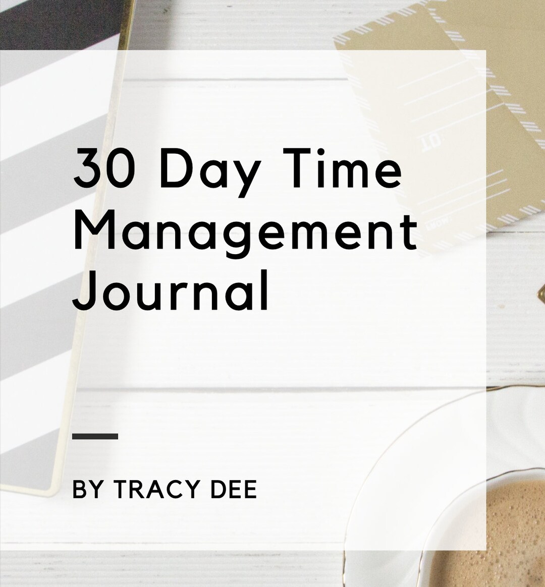 Digital PDF 30 Day Time Management Journal for Printing or Use With ...