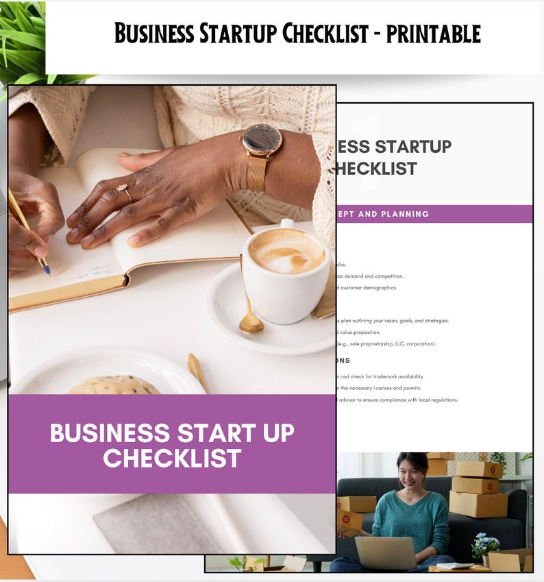 Business Startup Checklist | Office Organizer | Business Launch | New Business Checklist ...