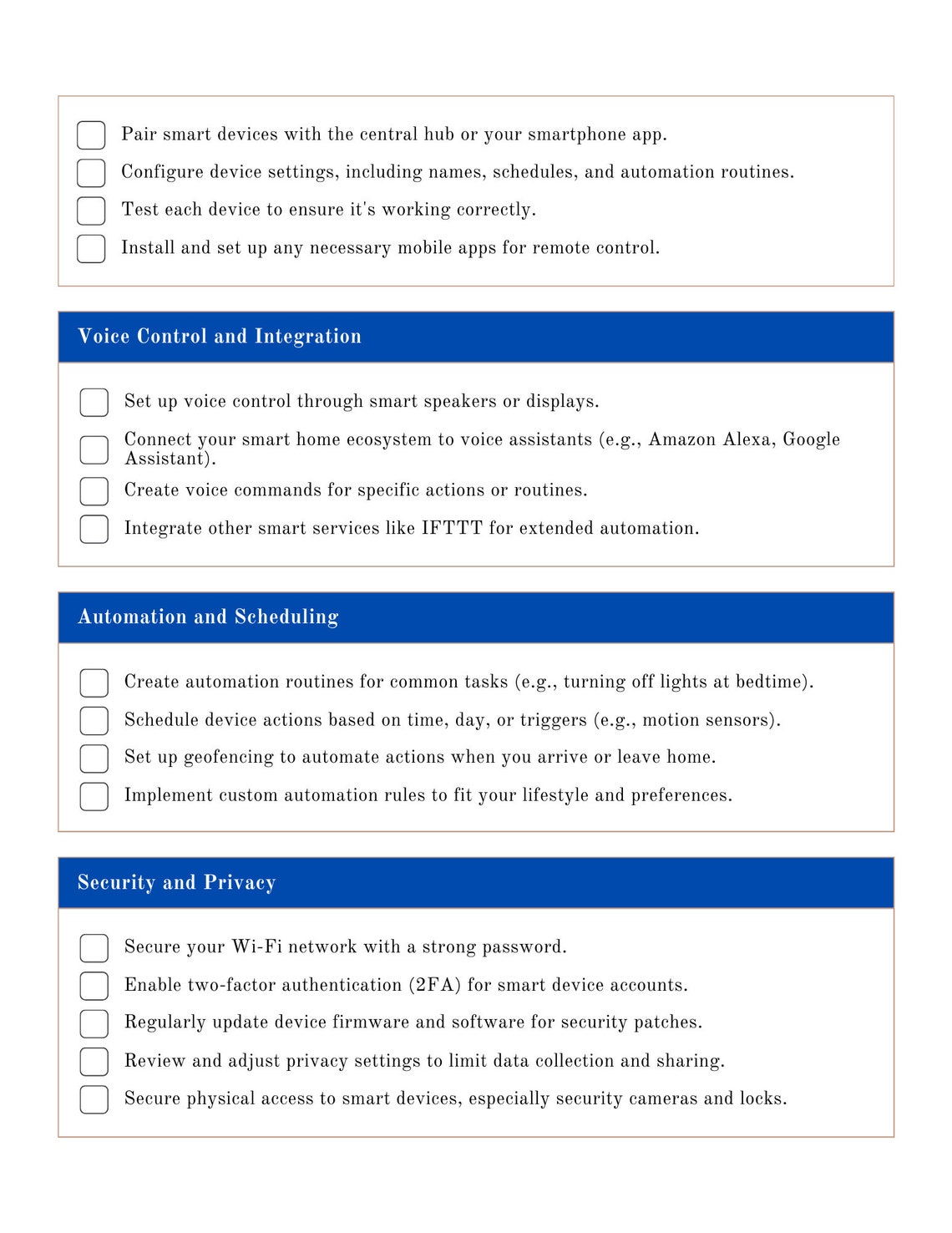 Home Automation Checklist Template: Smart Home Setup (canva Editable ...