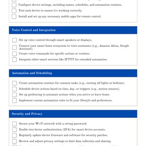 Home Automation Checklist Template: Smart Home Setup (canva Editable ...