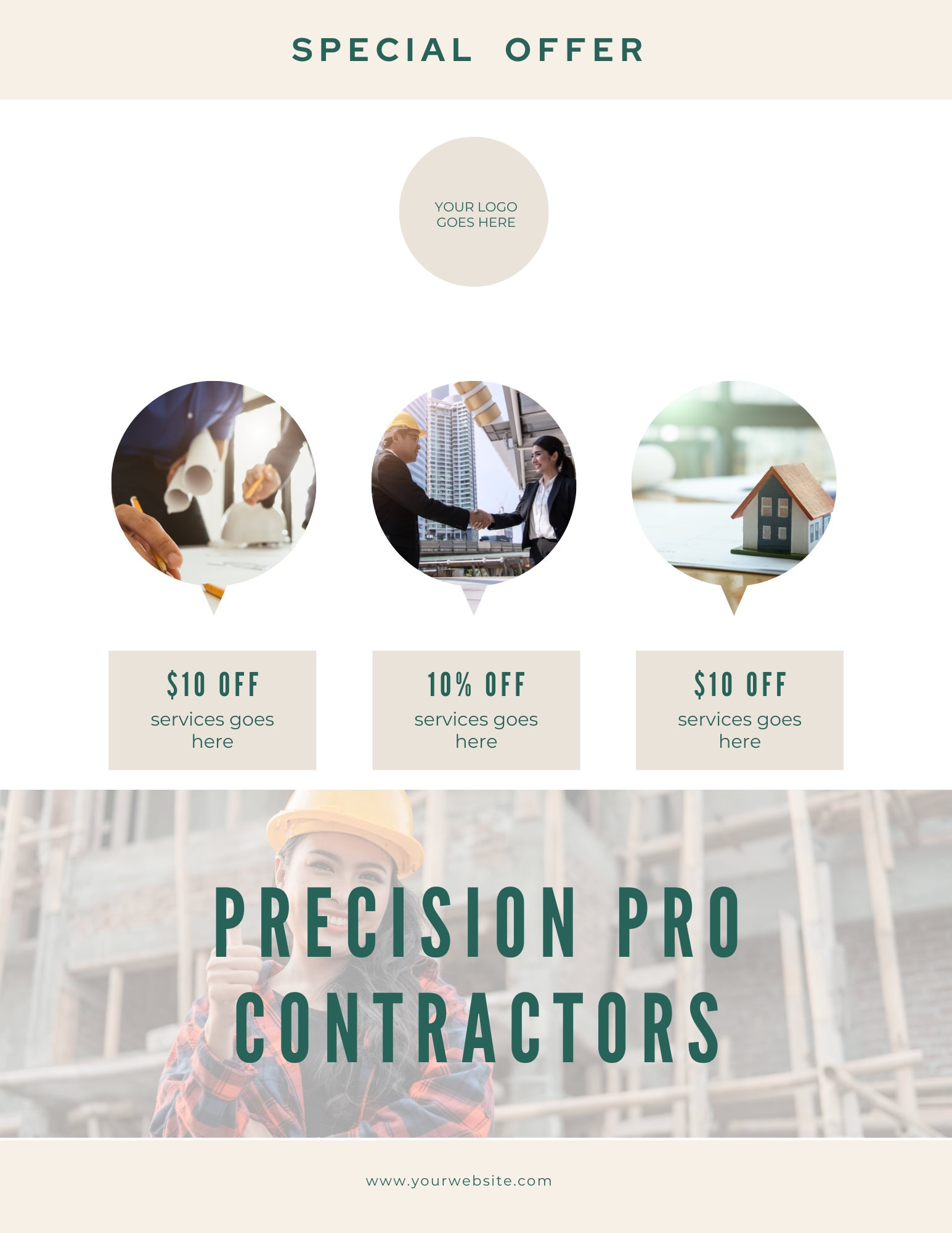 Contractor Flyer Template: Renovation Business, Social Media (canva ...