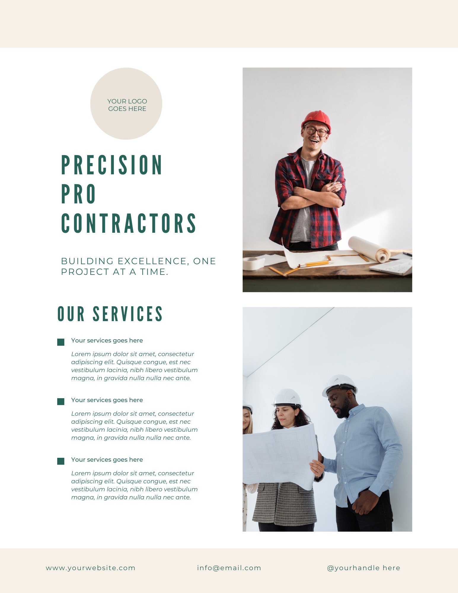 Contractor Flyer Template: Renovation Business, Social Media (canva ...