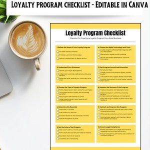 Loyalty Program Checklist: Business Marketing Canva Template - Etsy