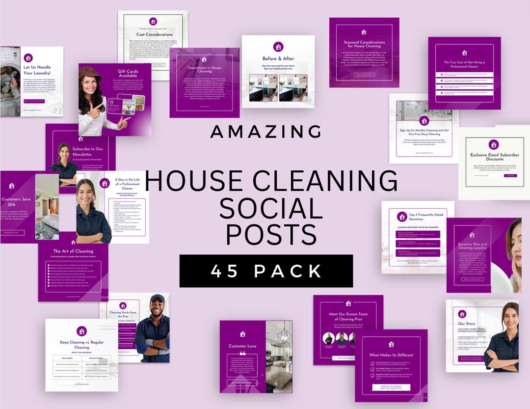 House Cleaning Instagram Post | Cleaning Service Social Post | Template ...