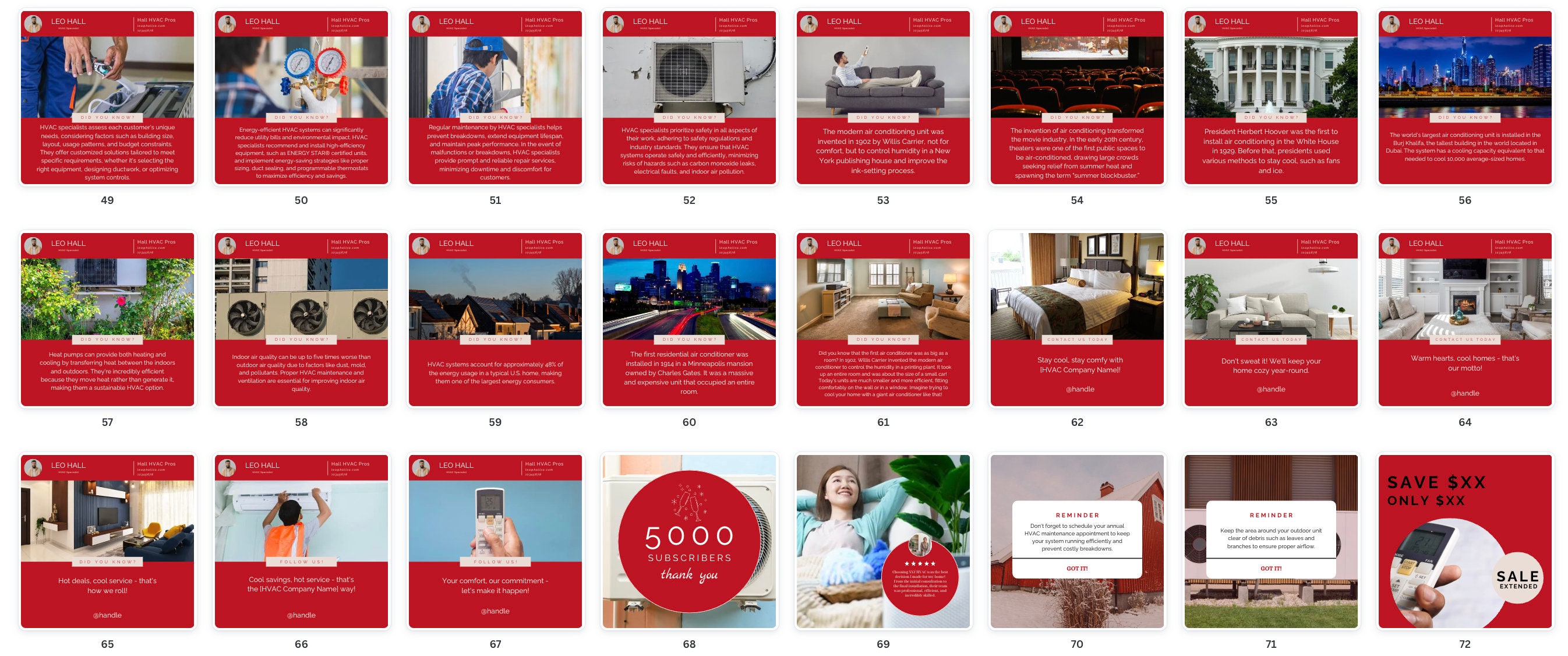 Social Media Posts for HVAC | Hvac Business Marketing | Canva Social ...