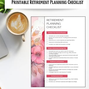 Retirement Planning Checklist: Simple Retirement Planner (printable PDF ...