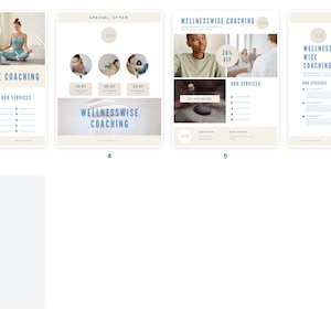 Wellness Coach Flyer Template: Editable Canva Designs (digital Download ...